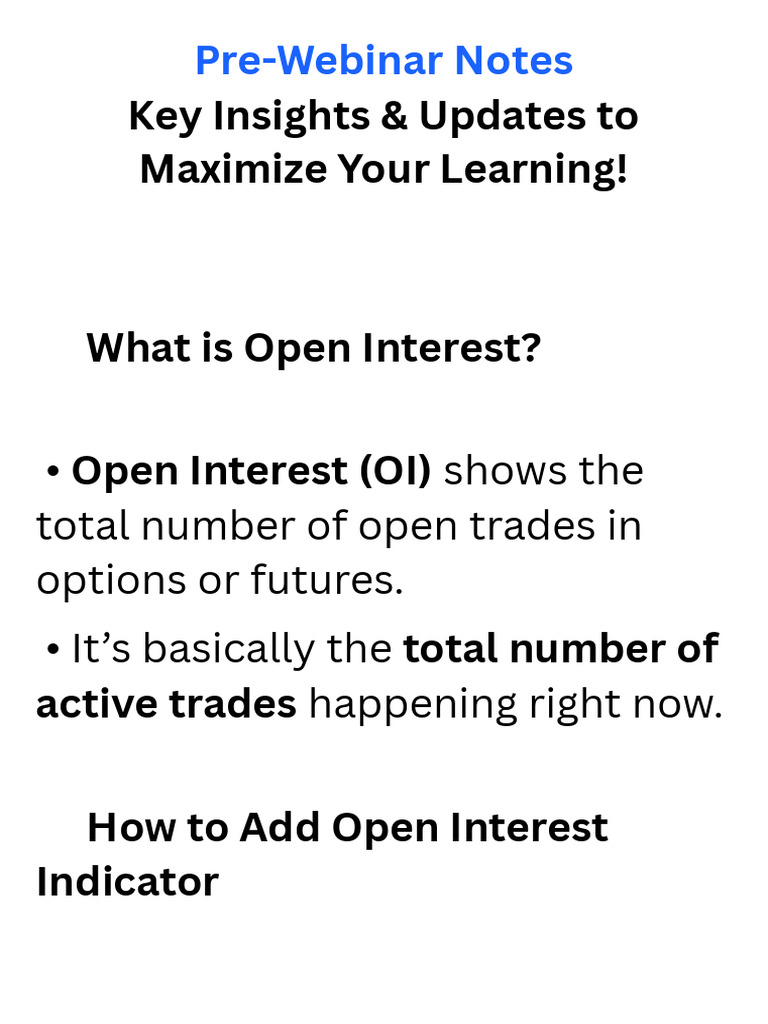 ? What Is Open Interest PDF | PDF