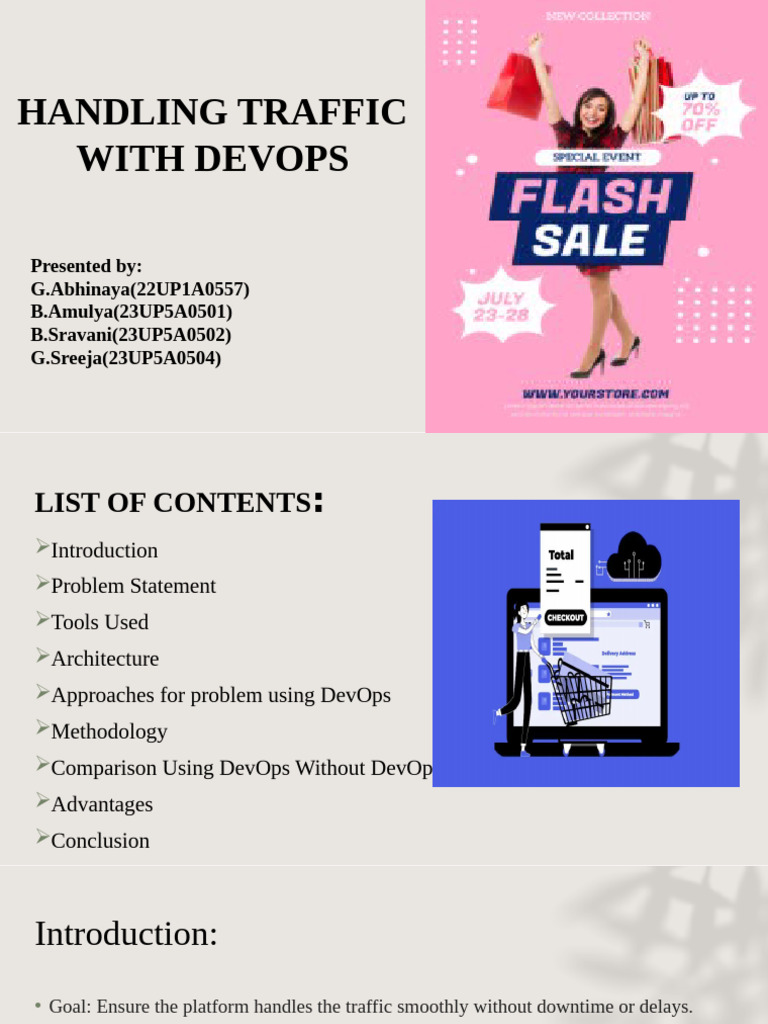 Handling Traffic With Devops Ppt4 Pdf Load Balancing Computing Program Optimization