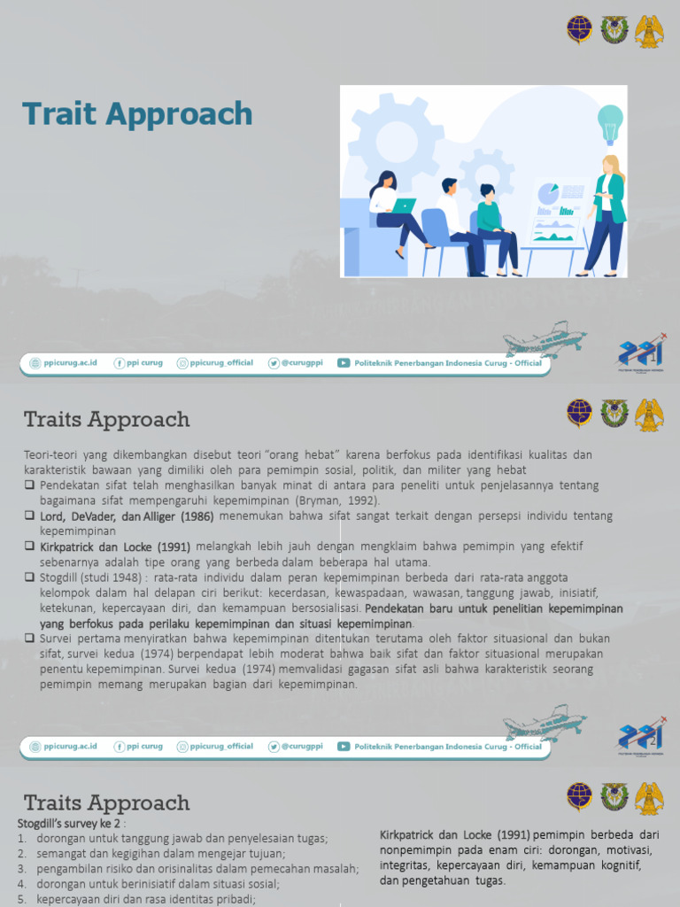 Trait Approach Leadership | PDF