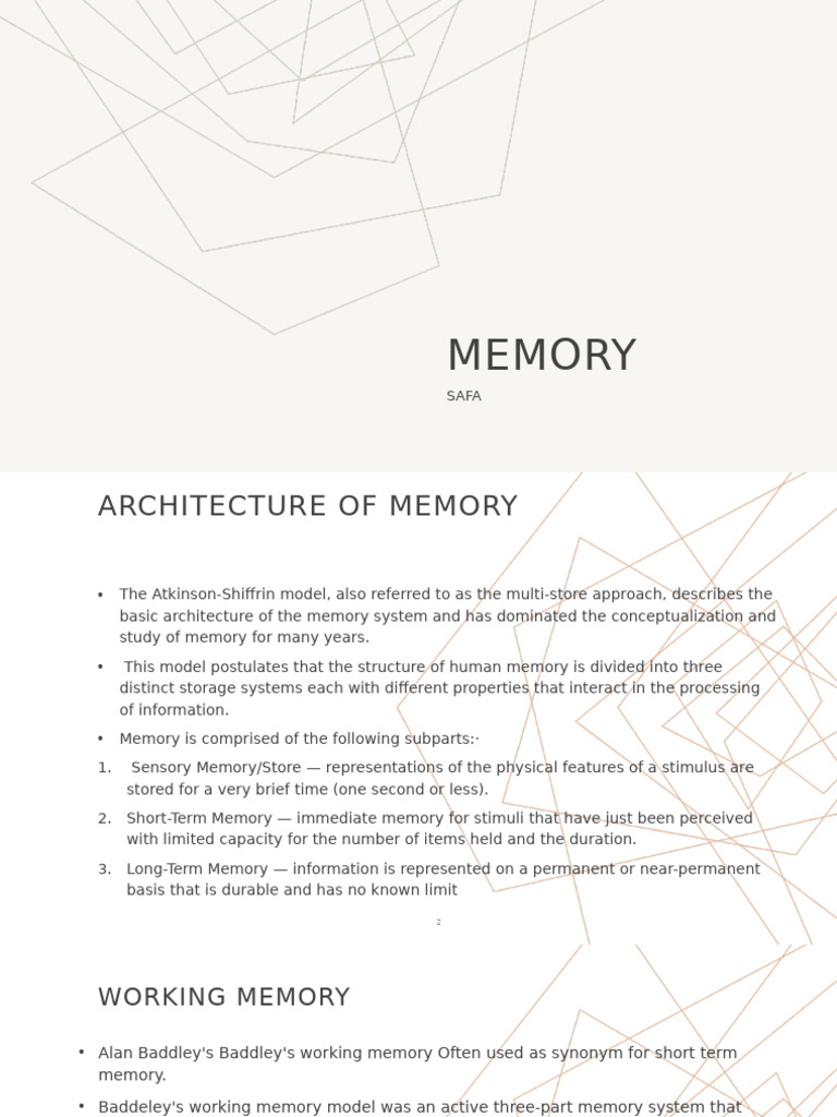 Memory | PDF | Memory | Cognition
