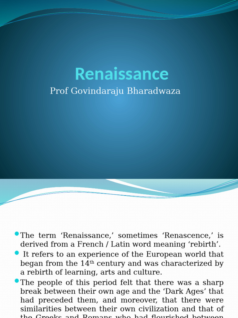 Renaissance: Birth of Humanism and Reform | PDF | Renaissance | Humanism