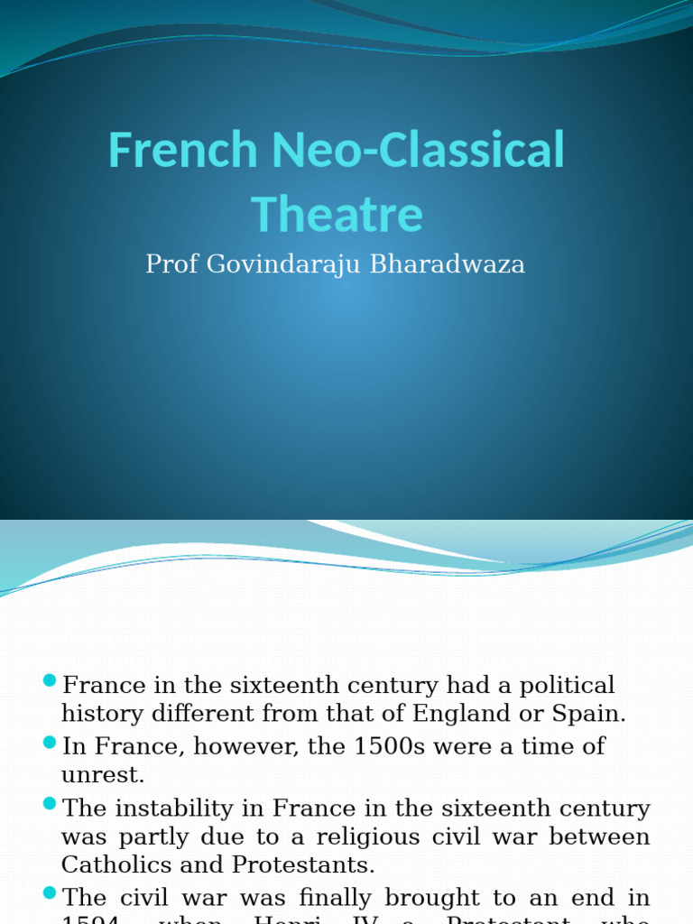 French Neo Classical Theatre 1 | PDF | Jean Racine | Theatre
