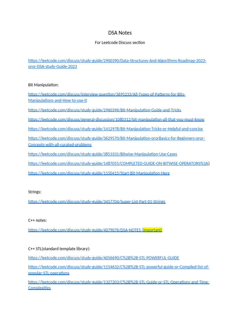 DSA Notes | PDF | C++ | Computer Programming DSA Notes | PDF | C++ | Computer Programming
