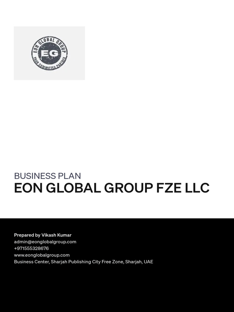 Eon Global Group Fze LLC: Business Plan | PDF | Digital Marketing | Marketing