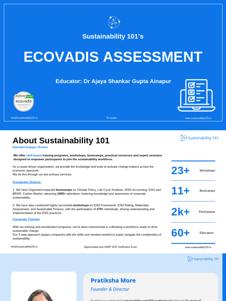 Day1 EcoVadis PPT - Ajaya Sir | PDF | Supply Chain | Sustainability