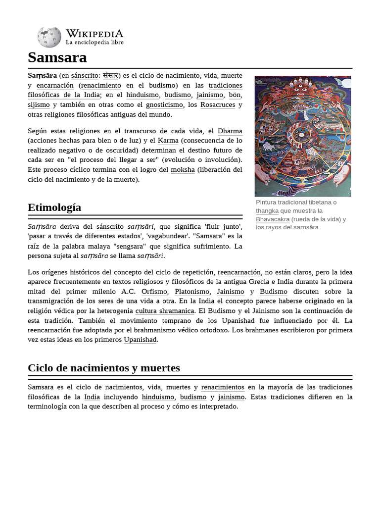 Samsara | PDF | Filosofía budista | Indología
