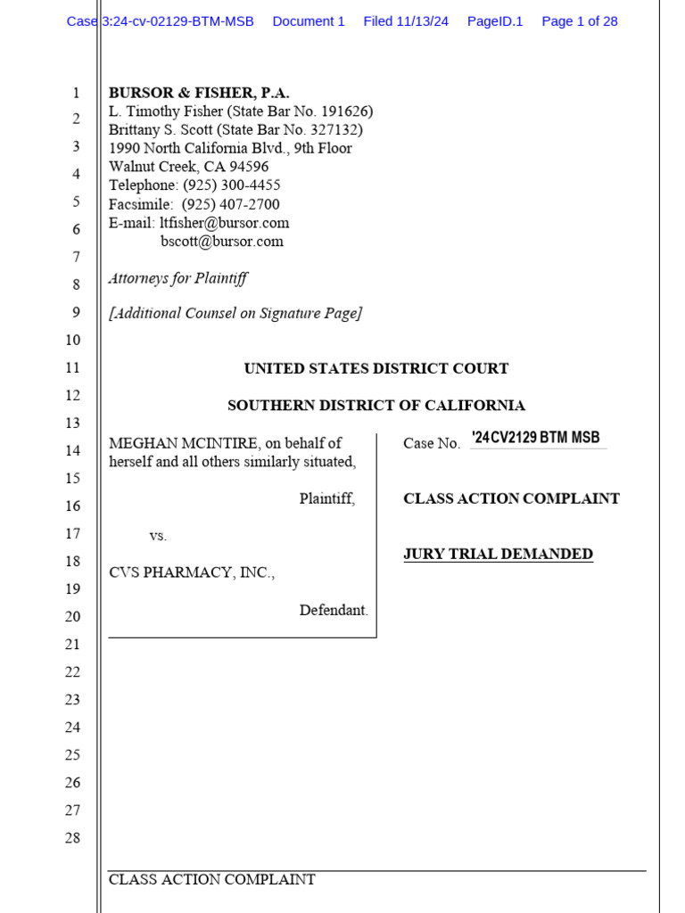 Mcintire V Cvs Pharmacy Inc | PDF | Legal Remedy | Lawsuit