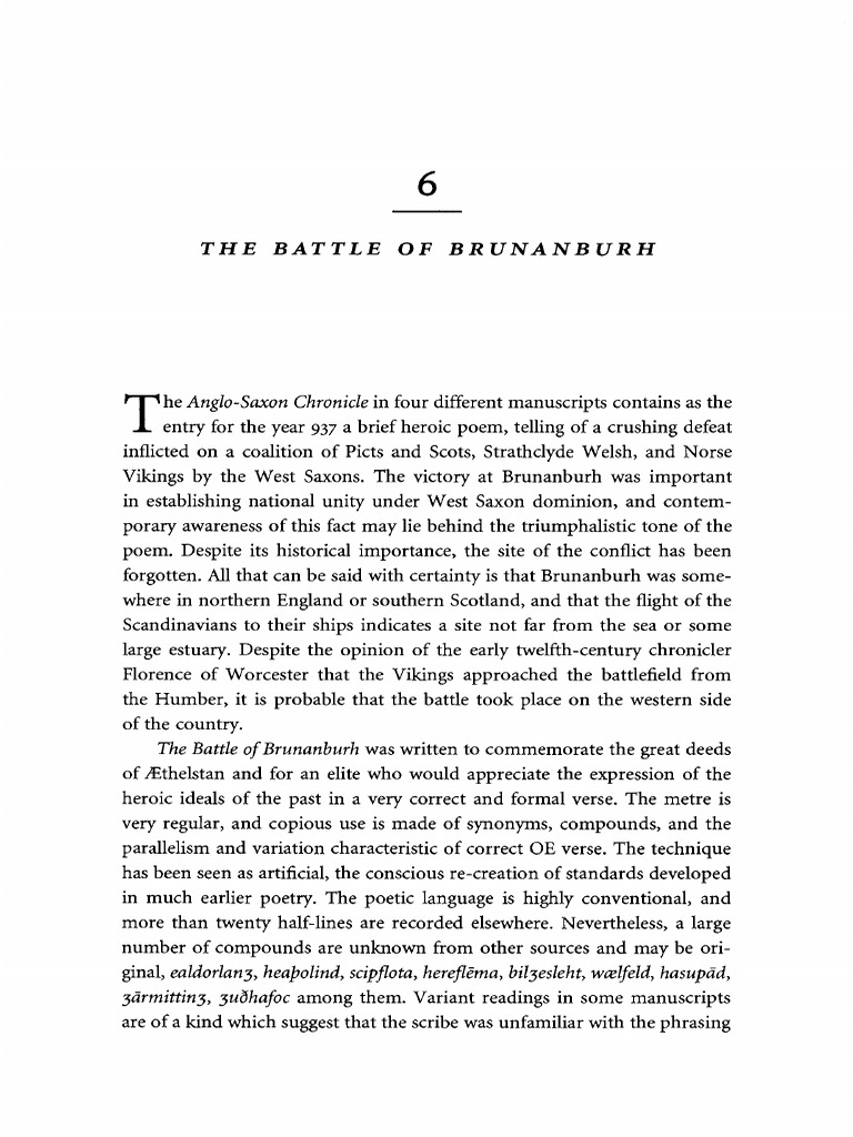 The Battle of Brunanburh Explained | PDF | Anglo Saxon England | Early ...