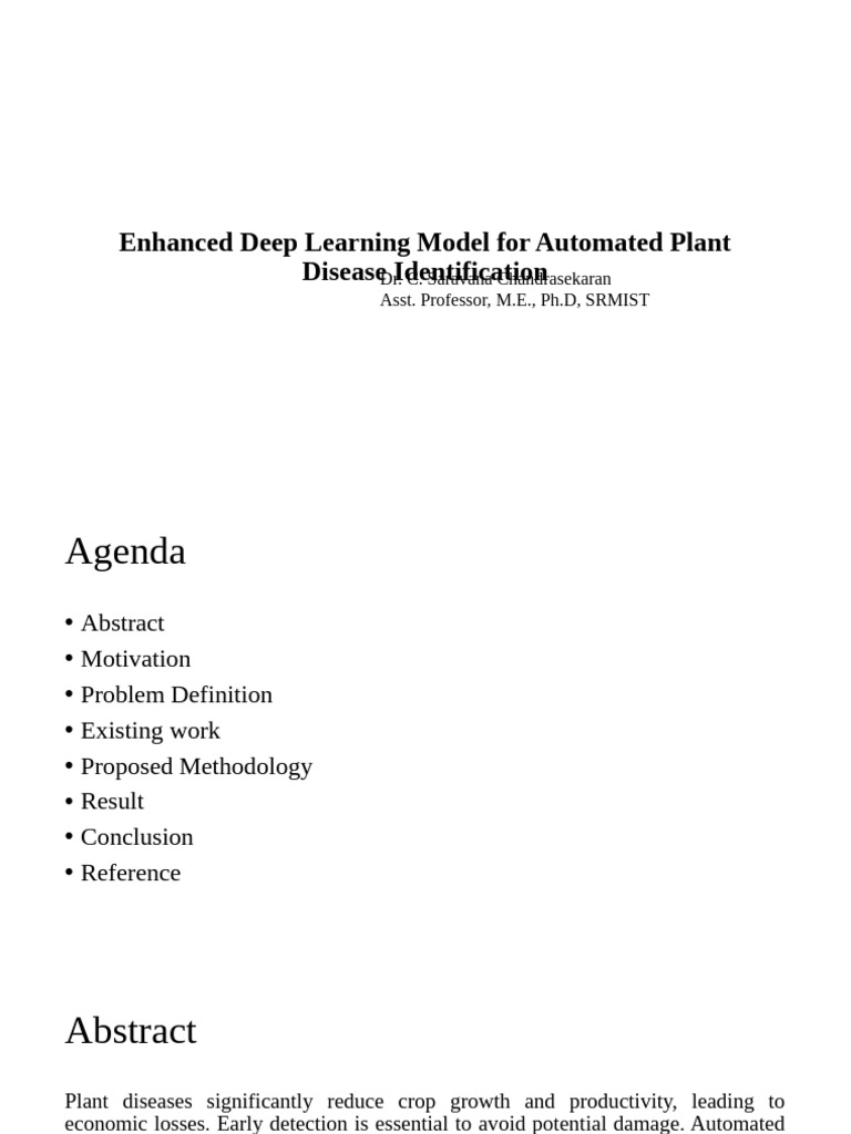 Enhanced Deep Learning Model for Automated Plant Disease Identification | PDF | Deep Learning ...