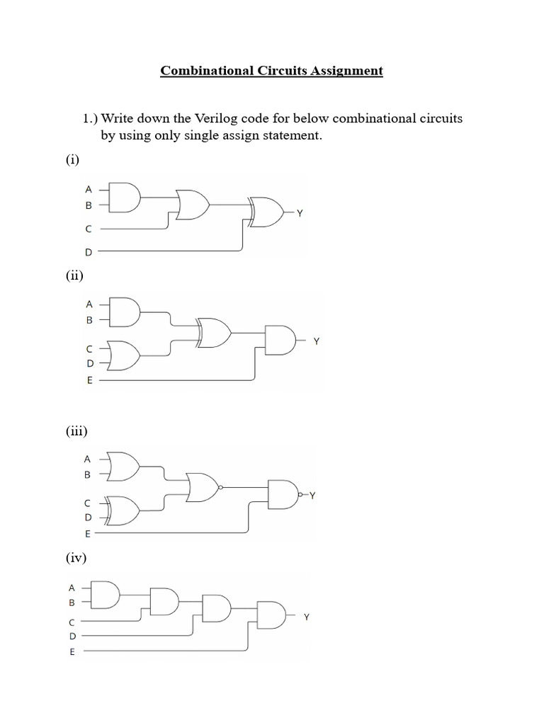 Combinational Logic Circuits | PDF