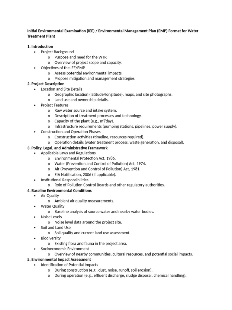 Initial Environmental Examination | PDF | Environmental Impact ...