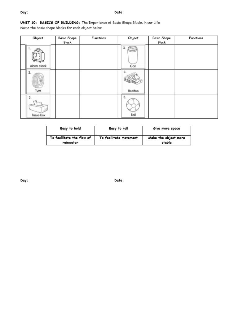 Importance of Basic Shape Blocks | PDF