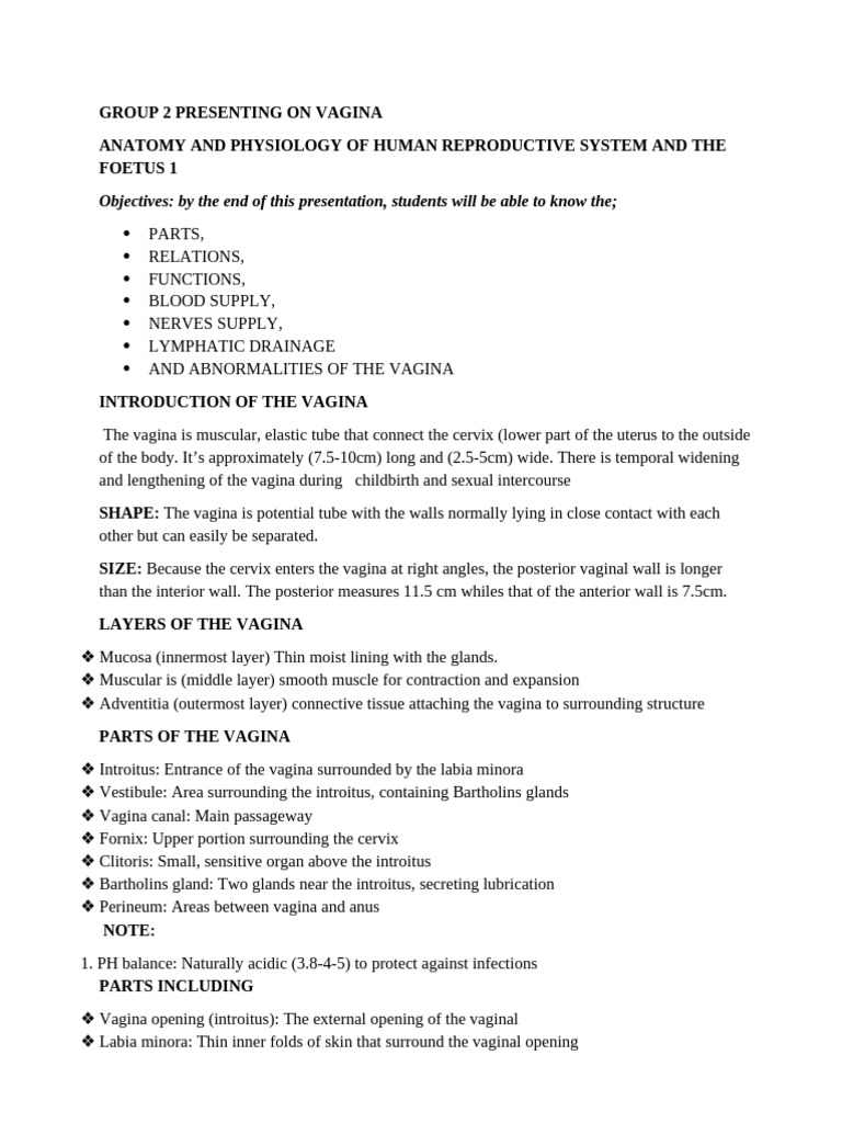 Group 2 presentation_030627 | PDF | Vagina | Labia