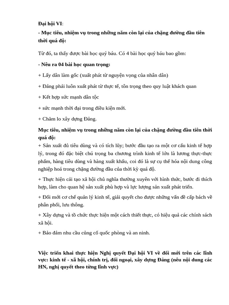 Đ I H I VI | PDF