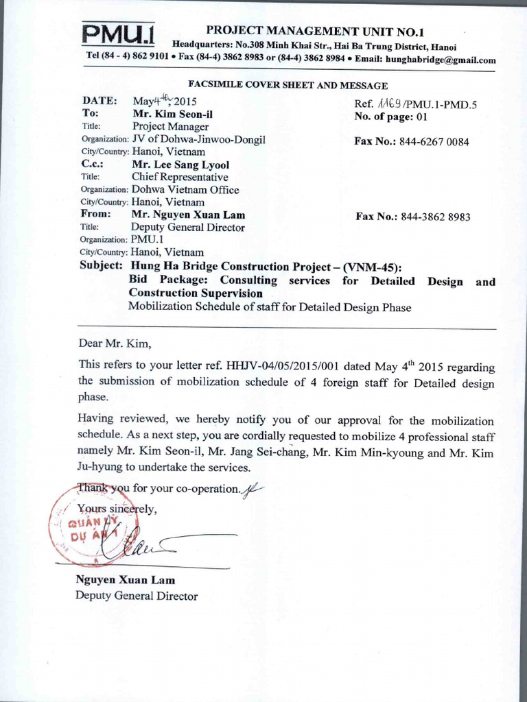 04b-Approval Letters of PMU.1 For Local Staff of Hung Ha Construction ...