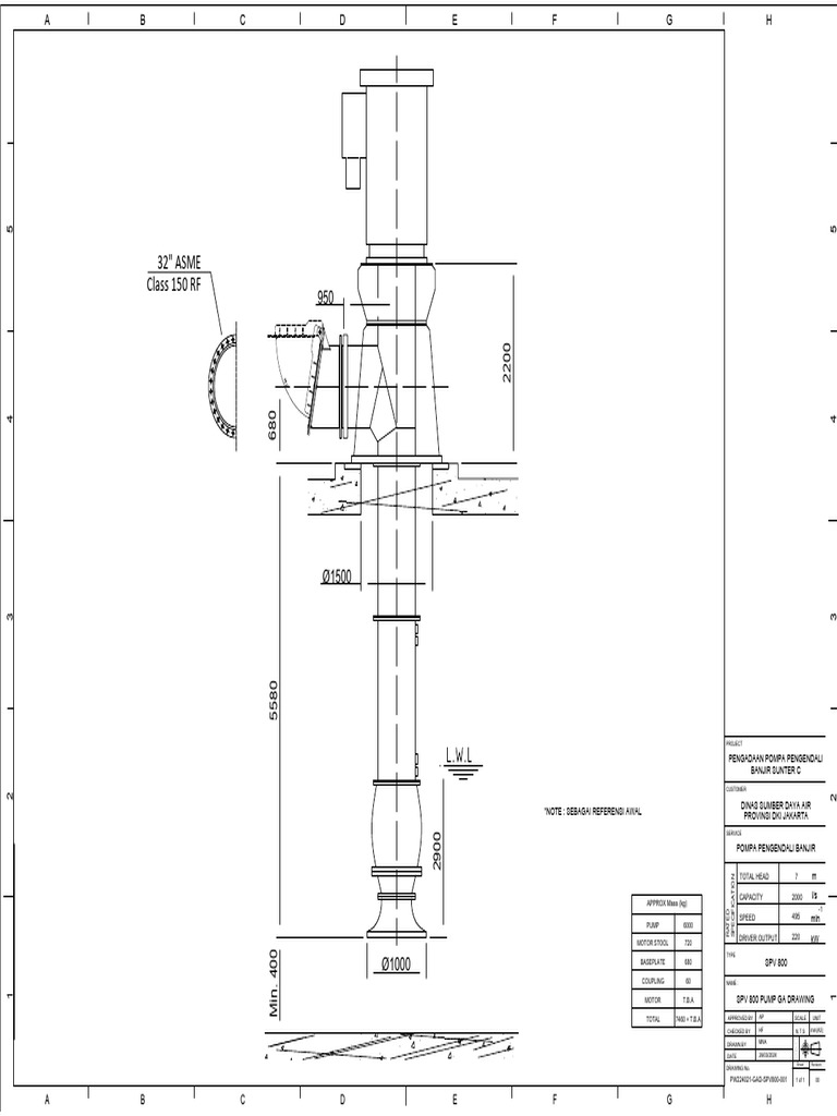 Pw224021-Gad-spv800-001 SPV 800 Pump Ga Drawing - Rev 0 | PDF
