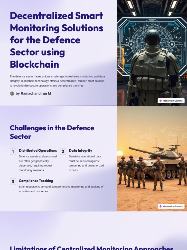 Blockchain Solutions for Defence Monitoring | PDF | Regulatory ...