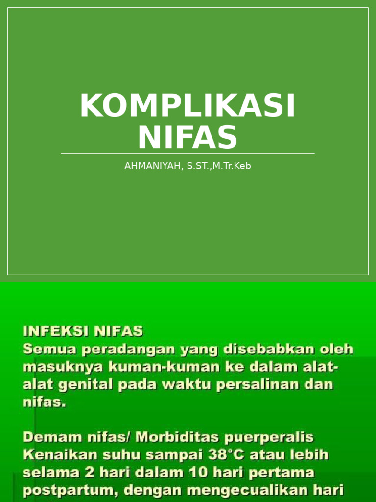 komplikasi nifas | PDF