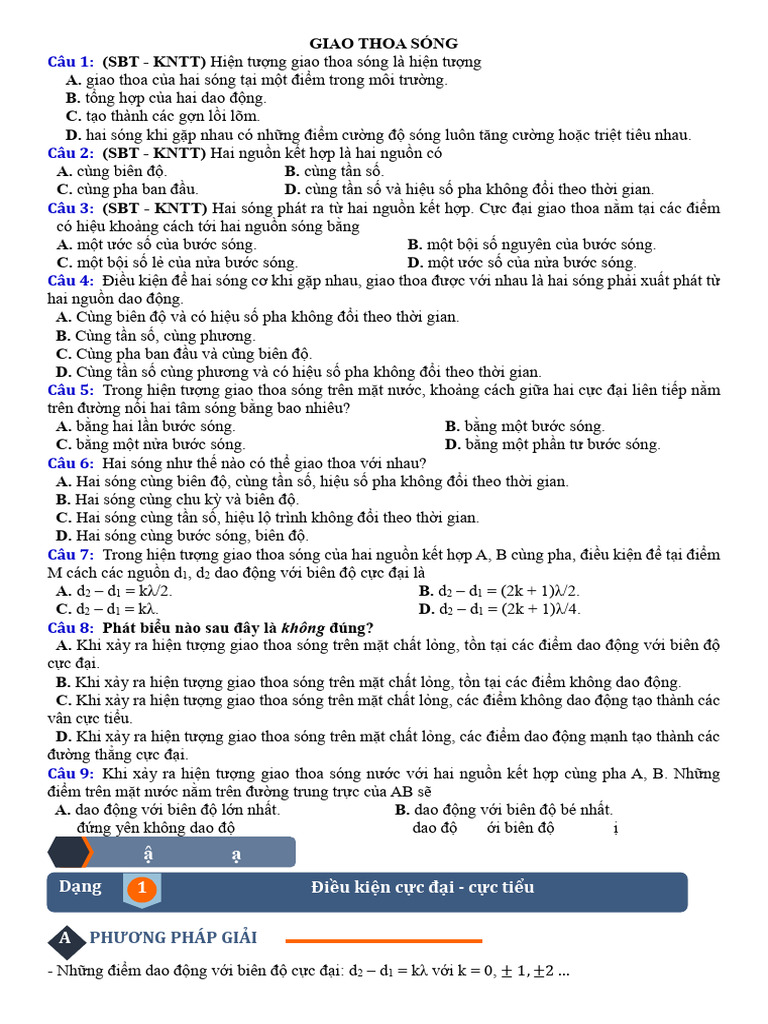 Giao Thoa Sóng-d1 | PDF