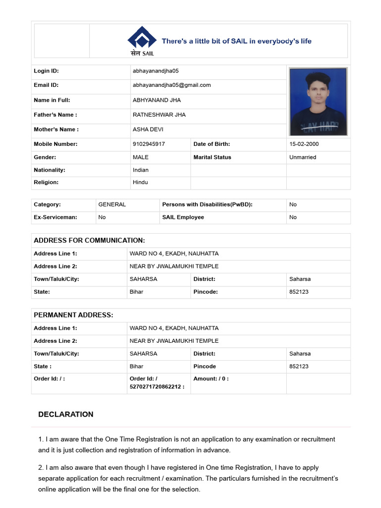 Abhayanandjha05 Sail | PDF