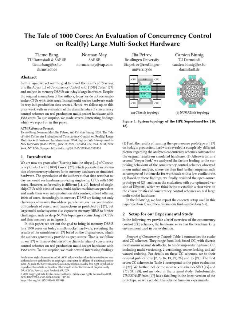 2020 - DAMON_Tale1000Cores | PDF | Multi Core Processor | Central Processing Unit
