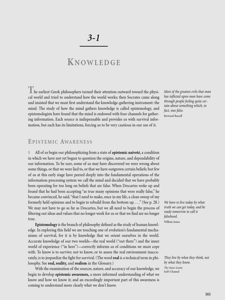 Knowledge-2__4_ | PDF | Senses | Epistemology