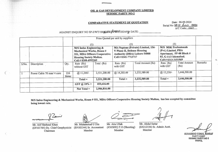 Comparative Statement-10022821 | PDF