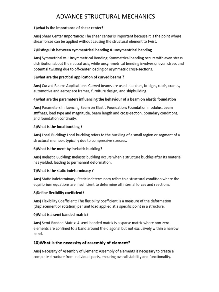 Structural Mechanics Essentials | PDF