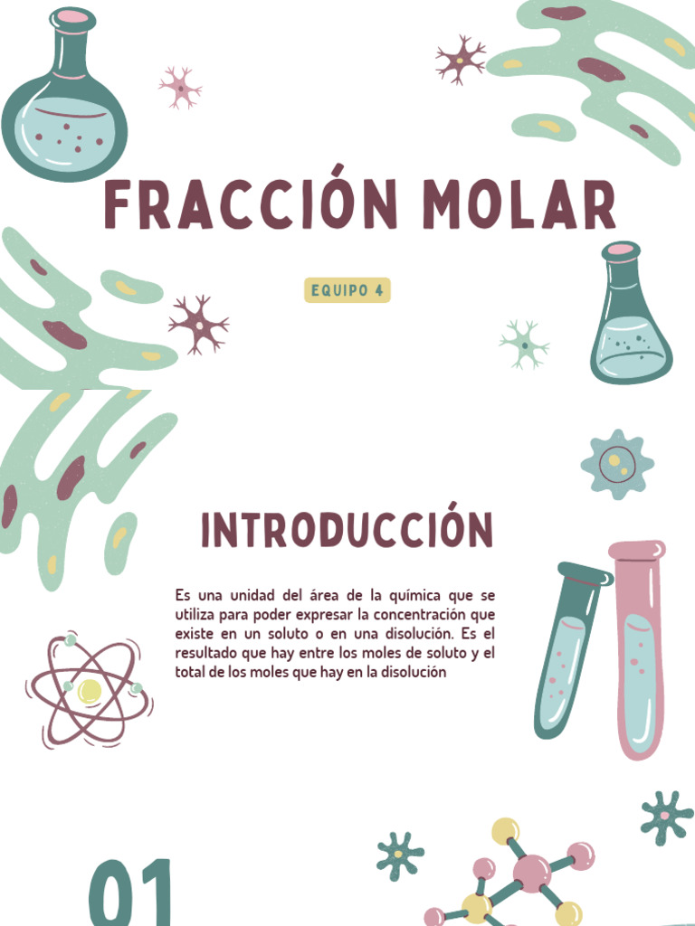 Fracción Molar en Química Aplicada | PDF | Solubilidad | Concentración