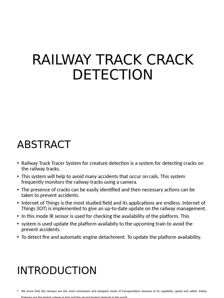 RAILWAY TRACK CRACK DETECTION ppt 2 | PDF | Artificial Neural Network RAILWAY TRACK CRACK DETECTION ppt 2 | PDF | Artificial Neural Network