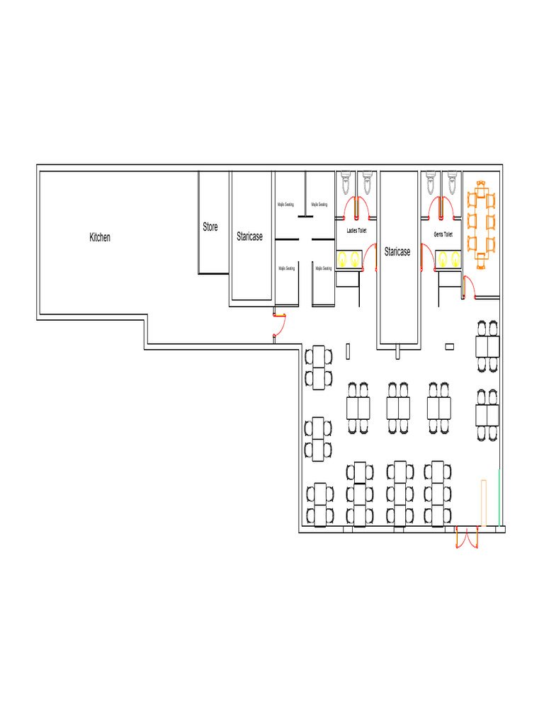 Restaurant Musannah Floor Plan | PDF