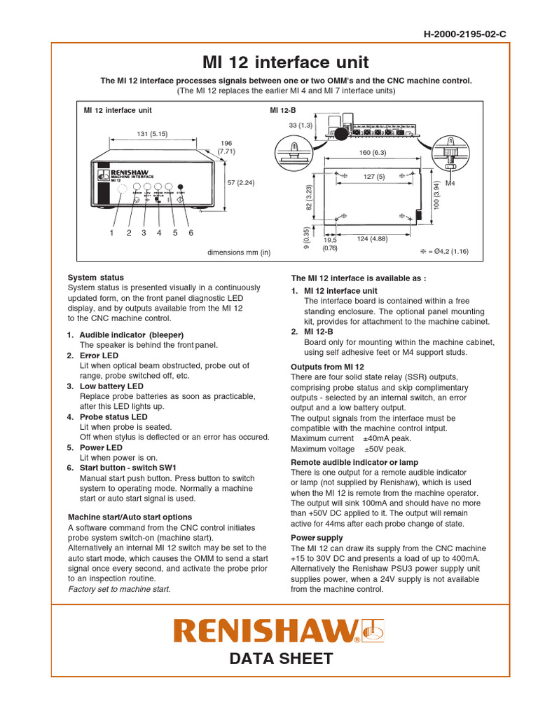 MI 12 Interface Unit Overview | PDF | Power Supply | Electrical Engineering