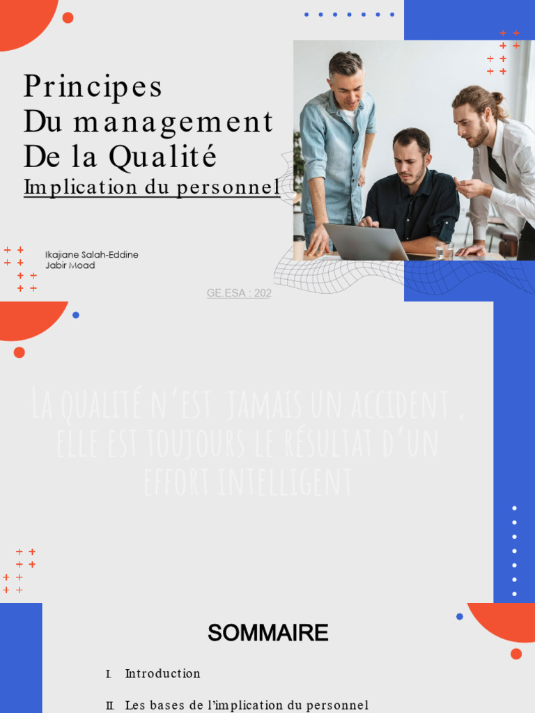 Implication du Personnel en Qualité | PDF
