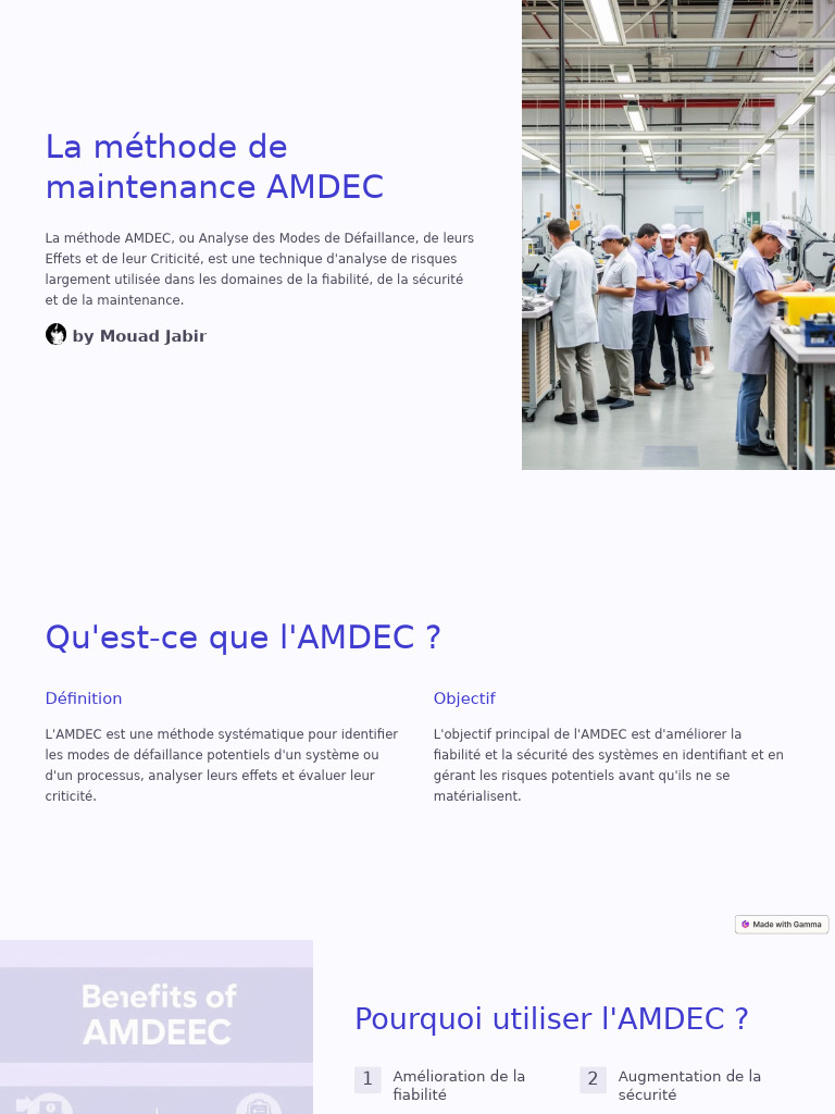 La Methode de Maintenance AMDEC | PDF | Ingénierie de fiabilité