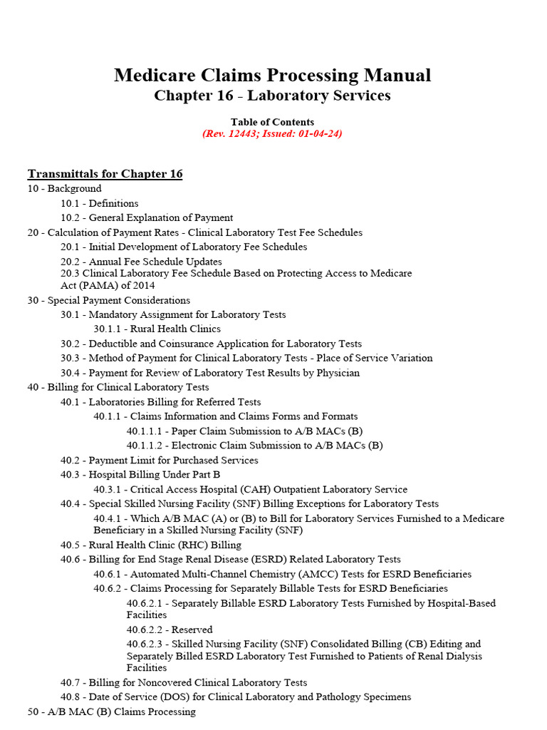 Medicare Laboratory Services Guide | PDF | Medicare (United States ...