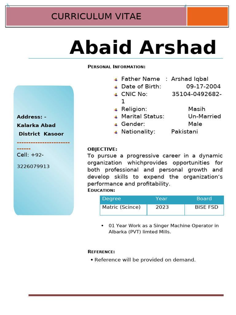 Abaid Arshad | PDF