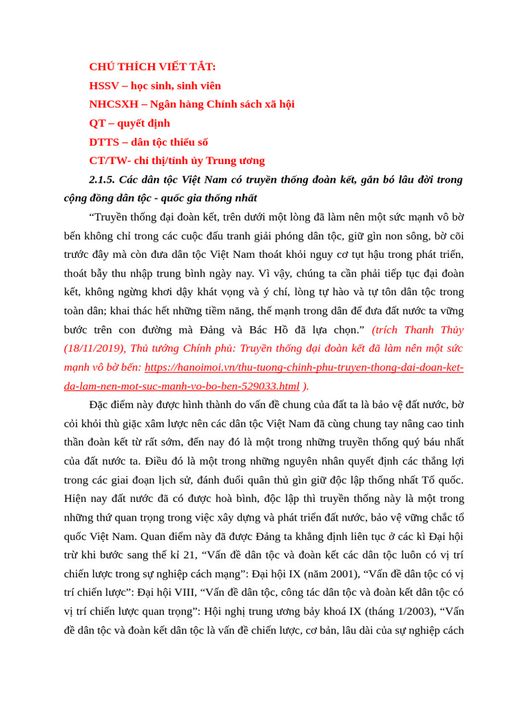 Chú Thích Viết Tắt: HSSV - học sinh, sinh viên NHCSXH - Ngân hàng Chính sách xã hội QT - quyết ...