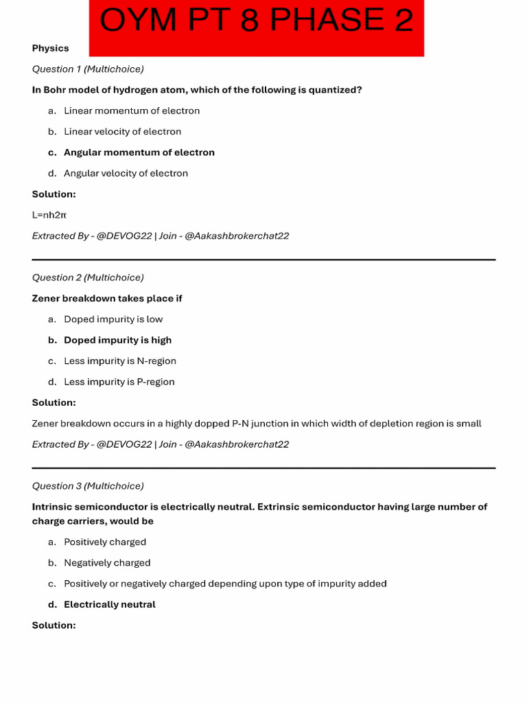 Oym PT 8 Phase 2 | PDF