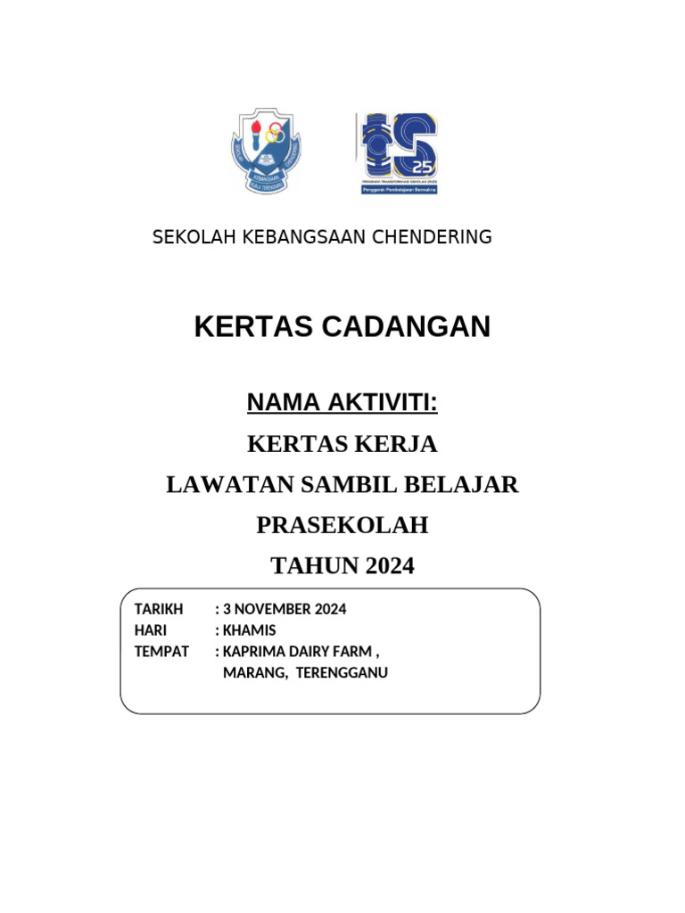 Kertas Kerja Lawatan | PDF