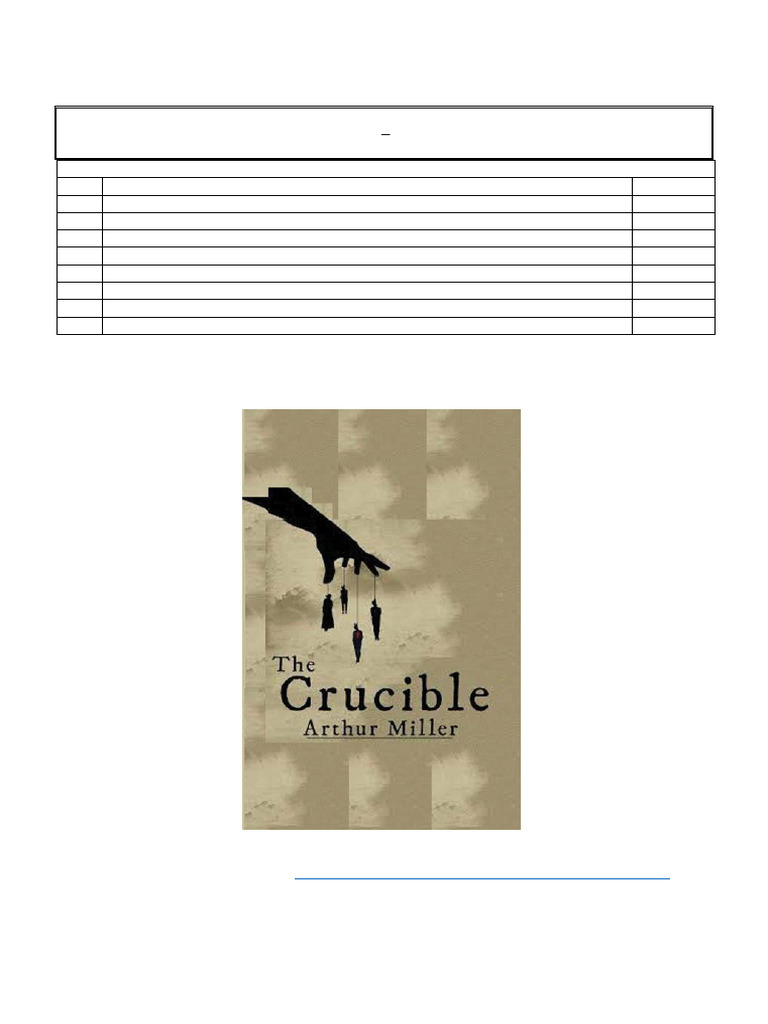 The Crucible Study Guide Overview | PDF