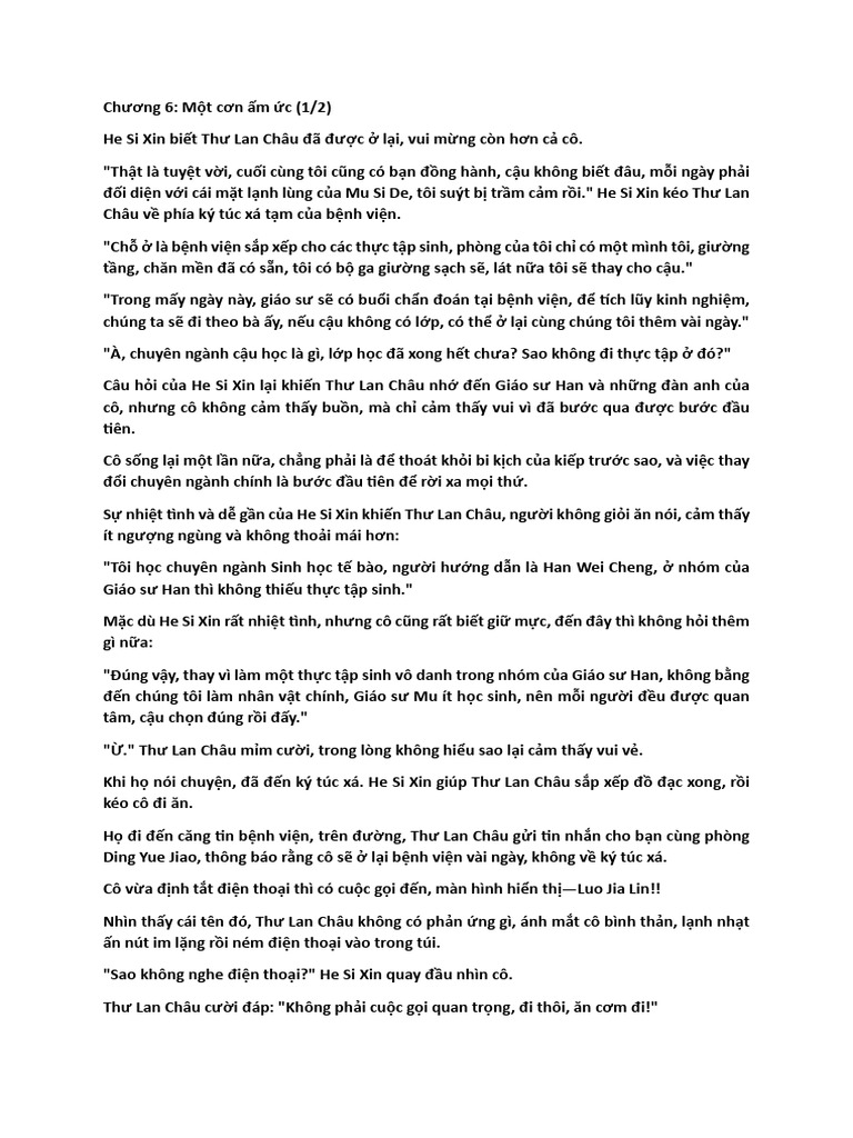 Sau khi đổi chuyên ngành, năm đàn anh khóc lóc xin được dẫn dắt - C6 | PDF