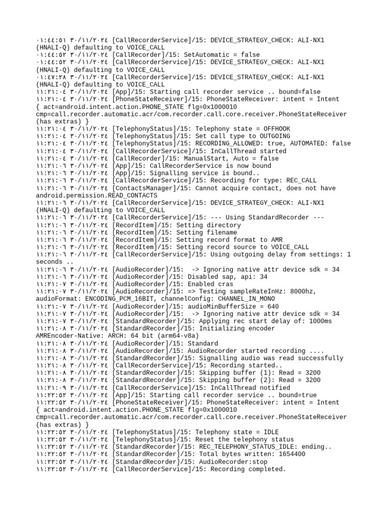CallRecord_log | PDF | Computer Science | Software
