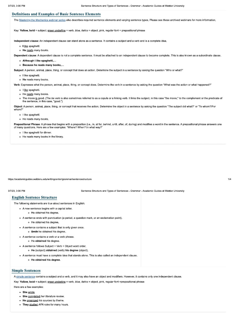 Simple compund complex sentences 03 | PDF