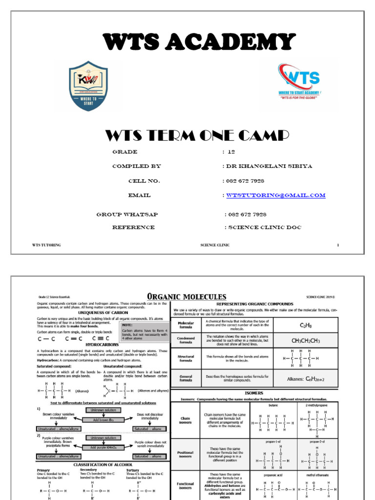 Grade 12 Science Clinic Overview | PDF