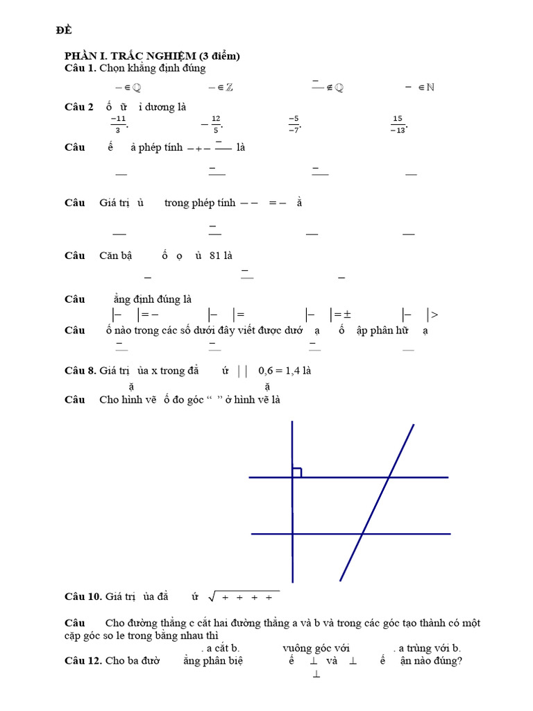 10 Đề Ktgk Toán 7. Dự | PDF