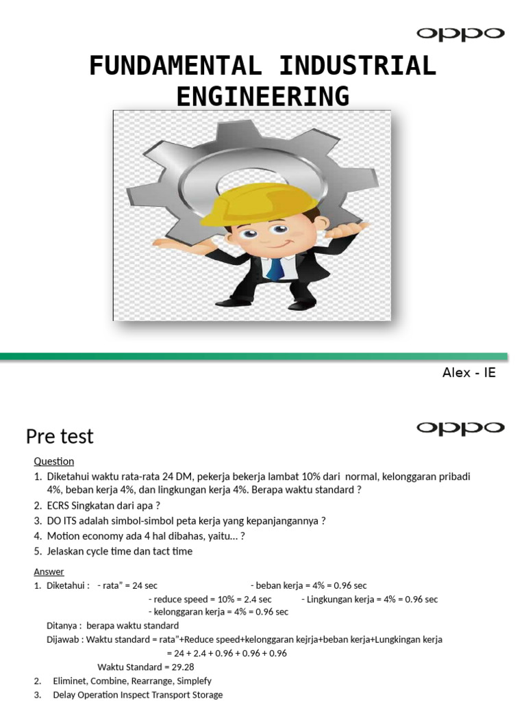 Fundamental Industrial Engineering | PDF