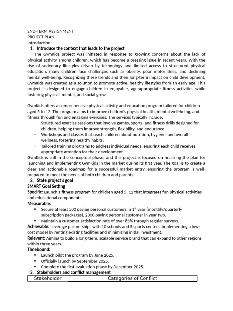 WBS As An Indented List | PDF | Physical Fitness