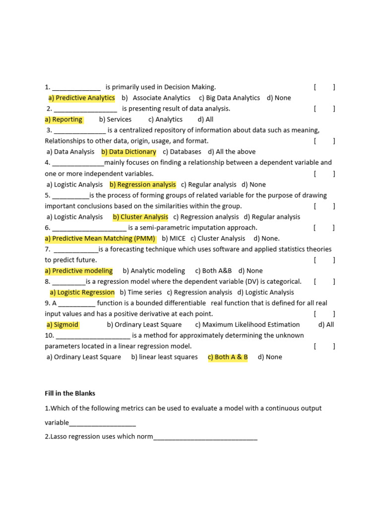 PA obj | PDF | Regression Analysis | Logistic Regression