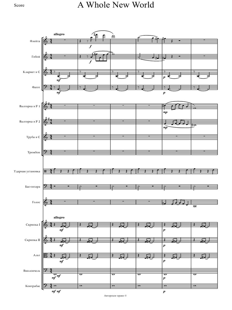 A Whole New World-Partitura | PDF