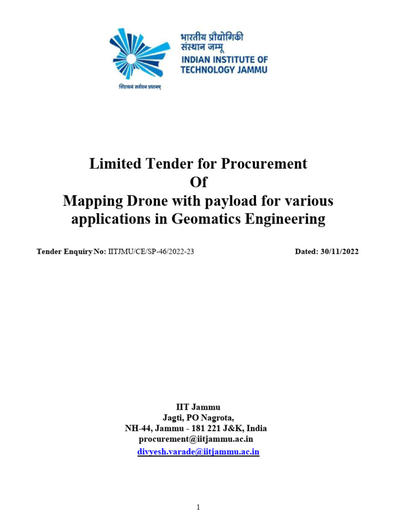 IITJMUCESP-462022-23 Dated 30112022 | PDF | Unmanned Aerial Vehicle ...